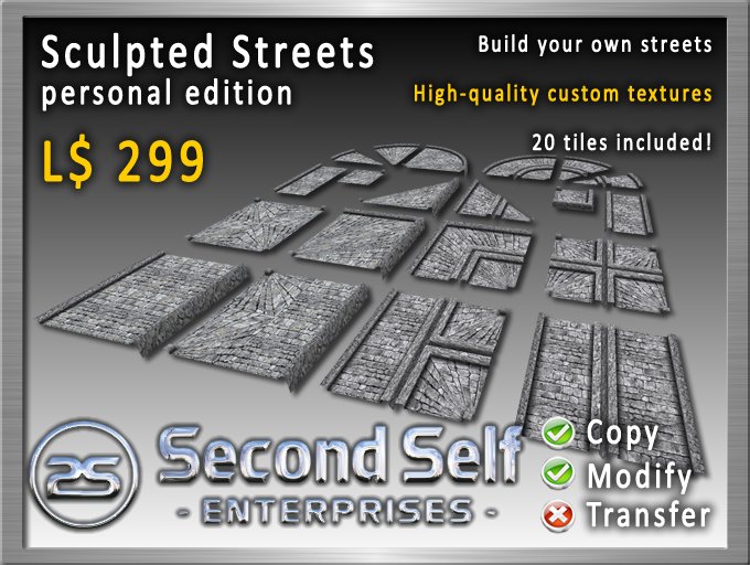 Second Life Marketplace - (2S) Sculpted streets personal pack