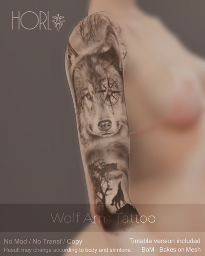 Second Life Marketplace - HORL - Wolf Arm Tattoo (ADD ME)