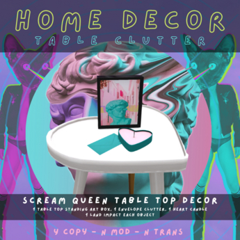 Second Life Marketplace - Scream Queen Table Clutter Set