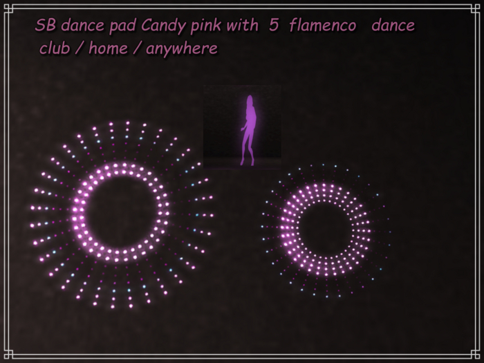 Second Life Marketplace - SB dance pad Candy pink with flamenco Dances