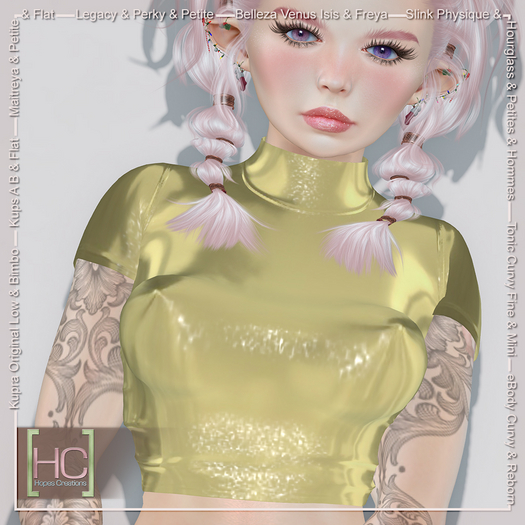 Second Life Marketplace - [HC] Chesni Honey Vinyl T-Shirt for Kupra ...