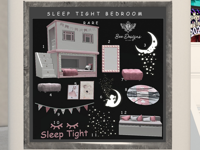 Second Life Marketplace - 08 Bee Designs Sleep Tight Bedroom