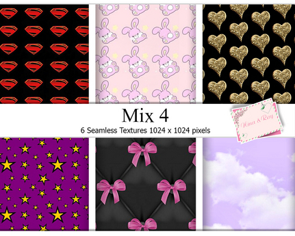 Second Life Marketplace - Mix 4 - 6 Textures Seamless - NINA and RAY NR