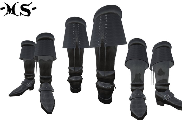 Second Life Marketplace - -MS- Box Black Pirate Boots