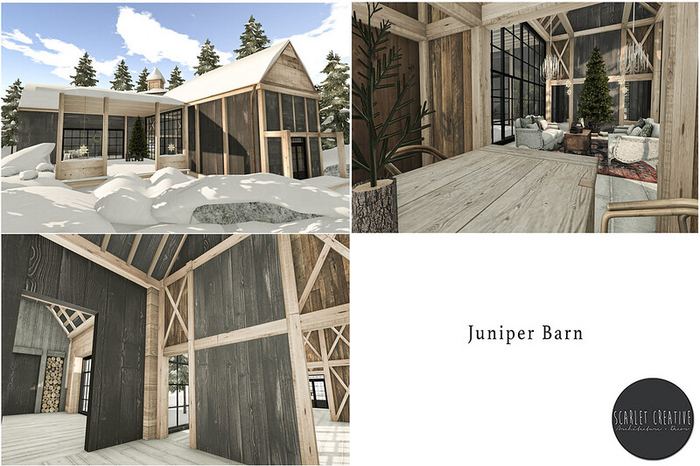 Second Life Marketplace - Scarlet Creative Juniper Barn Unfurnished Prefab