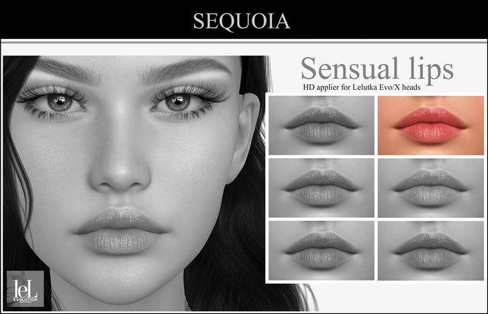 Second Life Marketplace - DEMO::Sequoia:: Sensual lips for Lelutka Evo/X