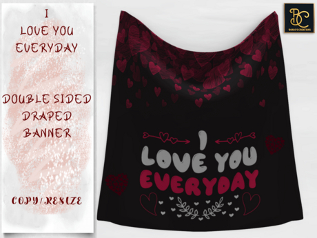 Second Life Marketplace - BMC3767 - I LOVE YOU EVERYDAY - DOUBLE SIDED ...