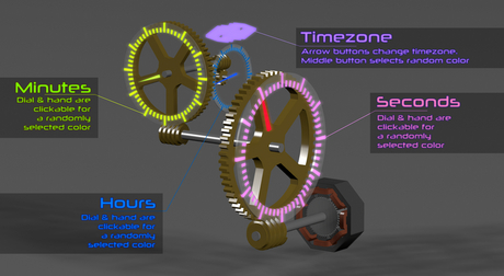 Second Life Marketplace - Honeycomb LTD Worm Gear Clock WIP (Relisted)