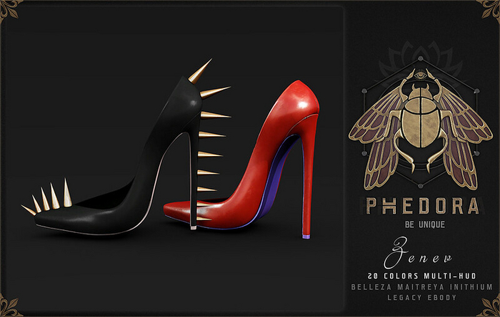 Second Life Marketplace - Phedora ~ Zenev Heels ~ 20C. Fatpack {ADD ME}