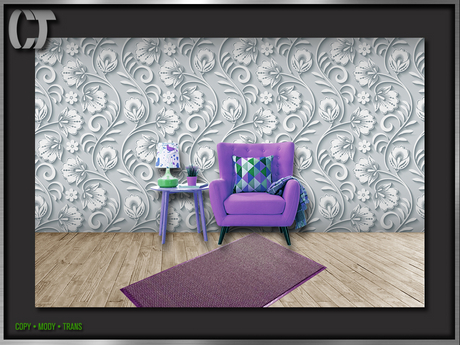 Second Life Marketplace - WALLPAPER TEXTURE 3D CT-009