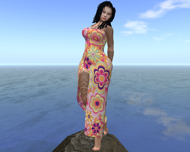 Second Life Marketplace - Bright Big Floral ***Kalhene Erika Body ONLY***