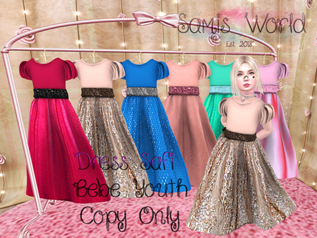 Second Life Marketplace - (SW) Dress Safi Rose Youth Fittet