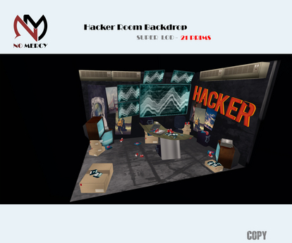 Second Life Marketplace - No Mercy / Hacker Room Backdrop