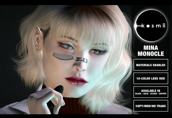 Second Life Marketplace - kosmii :: Mina Monocle [copper]