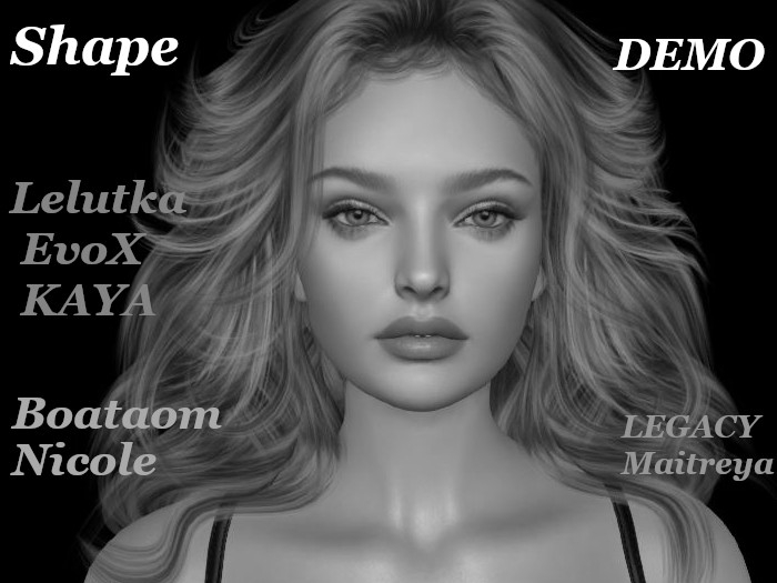 Second Life Marketplace - DEMO Lelutka Evox Kaya head Shape Vanessa