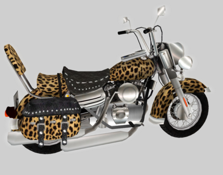 Second Life Marketplace - Classic Motorcycle - Leopard Deluxe