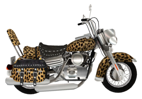 Second Life Marketplace - Classic Motorcycle - Leopard Deluxe