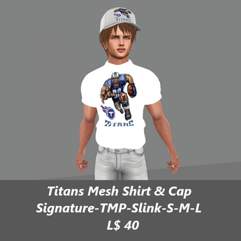 Second Life Marketplace - Titans-Mesh Mens Shirt w/cap