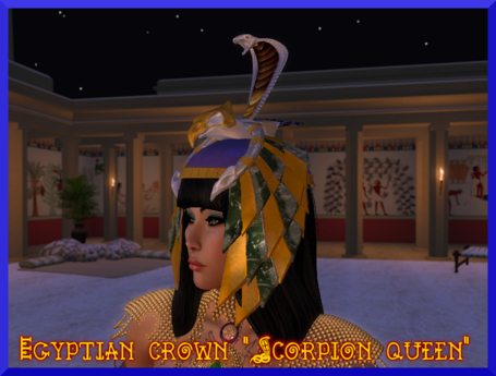Second Life Marketplace - KEMET - Egyptian crown "Scorpion queen" (with ...