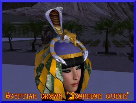 Second Life Marketplace - KEMET - Egyptian crown "Scorpion queen" (with ...