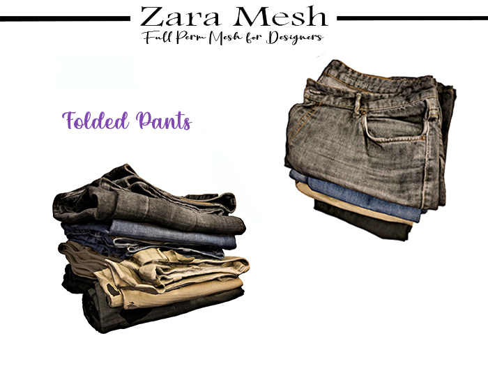 Second Life Marketplace - ZM - Clothes - Folded Pants - FULL PERM MESH