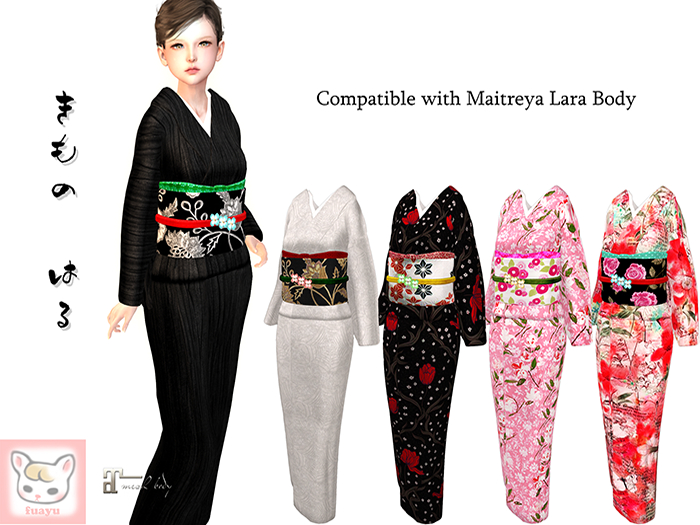 Second Life Marketplace - Maitreya Lara , fuayu Kimono HARU(Fat Pack)