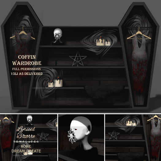 Second Life Marketplace - !Lyrical B!zarre Templates! - Coffin Wardrobe ...