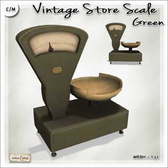 Second Life Marketplace - [V/W] Vintage Store Scale Green - Mesh shop ...