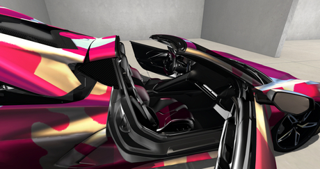 Second Life Marketplace - C8 moootor car Dark pink (SF)