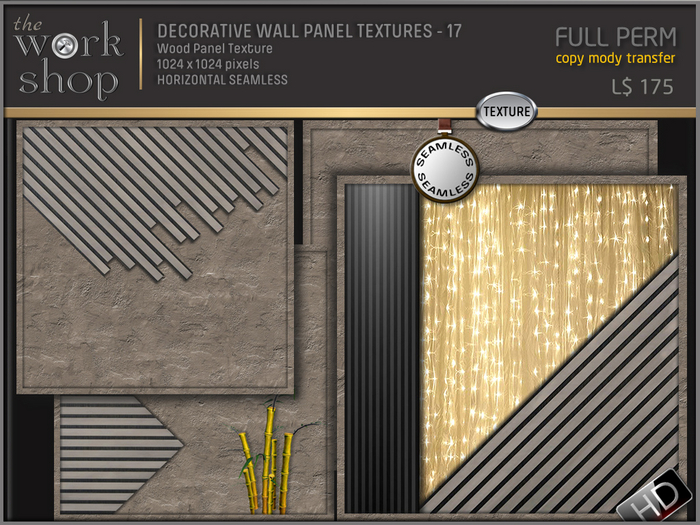 Second Life Marketplace - DECORATIVE WALL PANEL - 17
