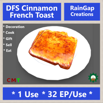 Second Life Marketplace - DFS Cinnamon French Toast (actual product)