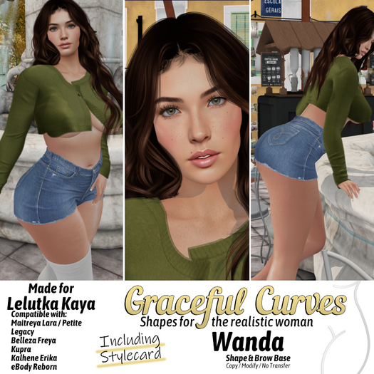 Second Life Marketplace - SALE *Graceful Curves* Wanda Shape - Lel. Kaya head - Lara, Petite ...