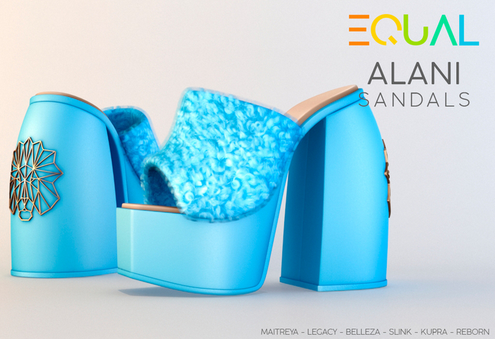 Second Life Marketplace Equal Alani Sandals Sky