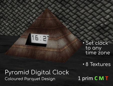 Second Life Marketplace - Pyramid Clock Steampunk Metal