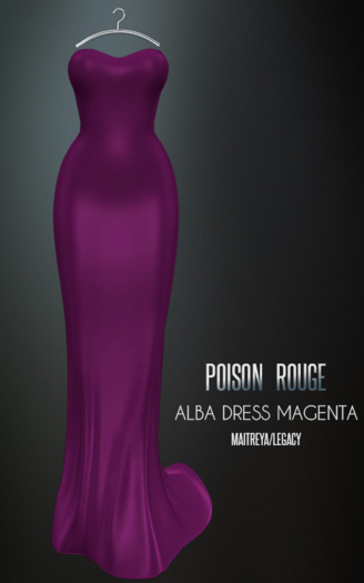 Second Life Marketplace - POISON ROUGE Alba Dress - Magenta