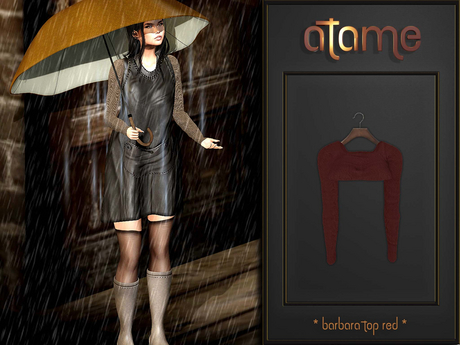 Second Life Marketplace - AtaMe - Barbara Top Red