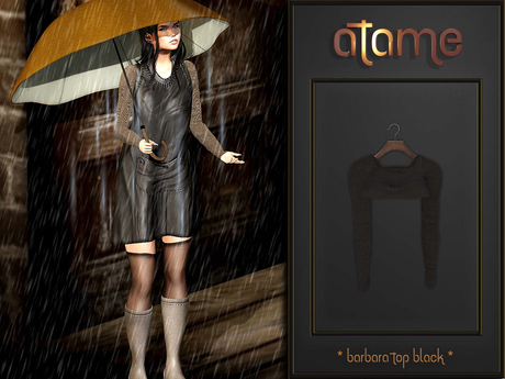Second Life Marketplace - AtaMe - Barbara Top Black