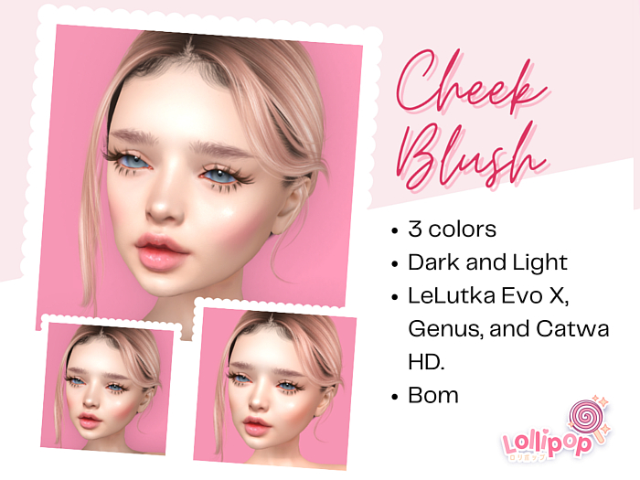Second Life Marketplace - Lollipop Blush Cheeks BOM