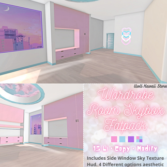 Second Life Marketplace - Wardrobe Room Skybox fatpack - UwU Kawaii Store