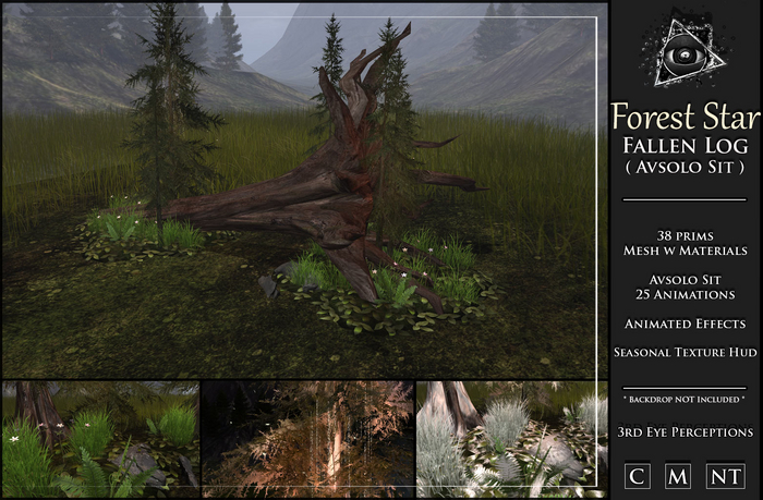 Second Life Marketplace - Forest Star Pine Log ( AVsolo 25Anim)