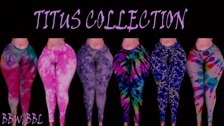 Second Life Marketplace - TITUS FATPACK BBW, BBL TYE DYE LEGGINGS
