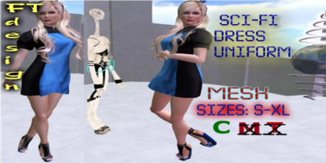 Second Life Marketplace - ~FT~ Women Sci-fi Uniform dress