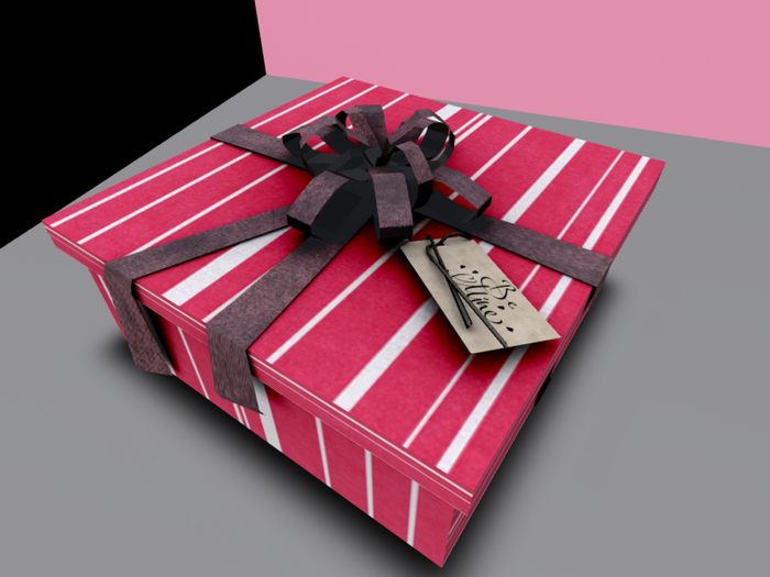 Second Life Marketplace - ~ Hotstuffs ~ "Be Mine" Gift Box (Striped)