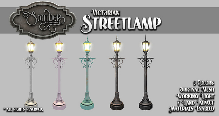 Second Life Marketplace - Street Lamp, Lampost, Street Light, Mesh ...
