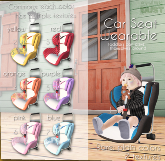 Second Life Marketplace - 1 DUST: Car Seat [BOX] RARE
