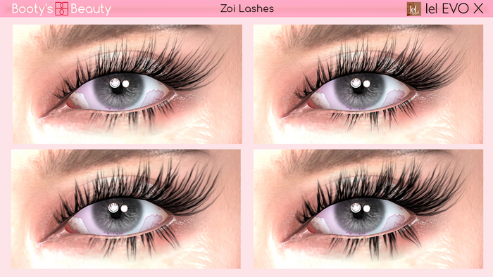 Second Life Marketplace - *Booty's Beauty* [Lel Evo & Evo X] Zoi Lashes