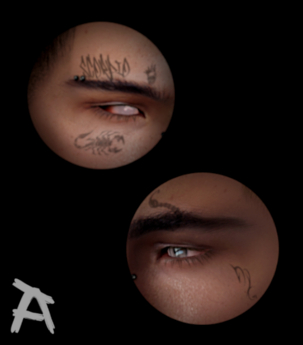 Second Life Marketplace - -Tagz Art- Scorpio Face Tat Pack