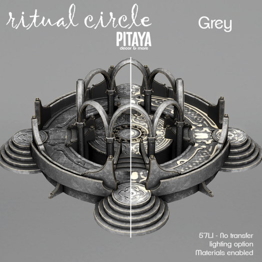 Second Life Marketplace - Pitaya - Ritual Circle - Grey