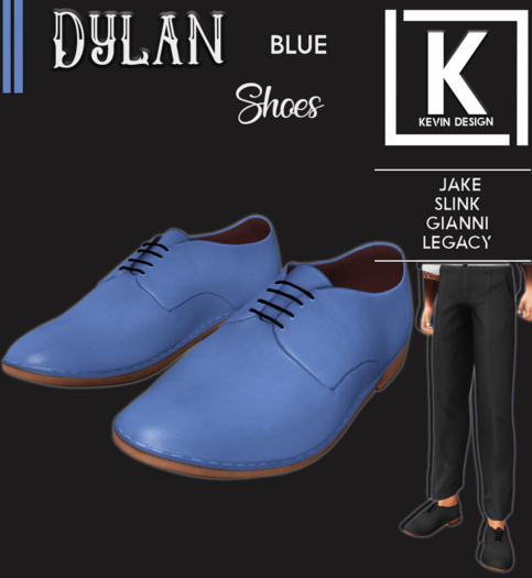 Second Life Marketplace - [K.D] Dylan Shoes [Blue]