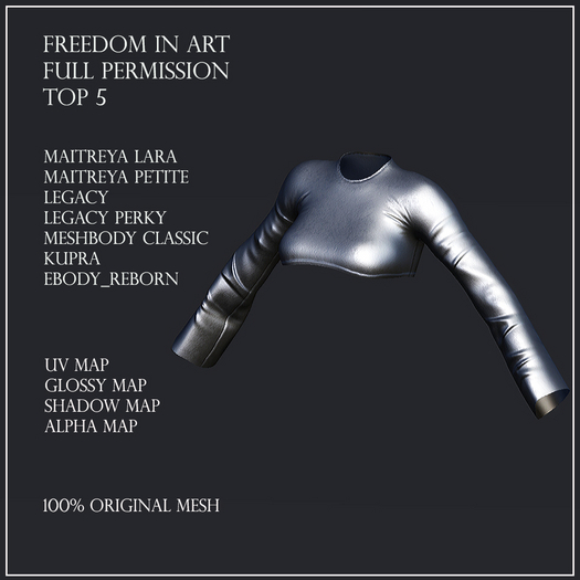 Second Life Marketplace - Freedom in Art - Full perm Top 5